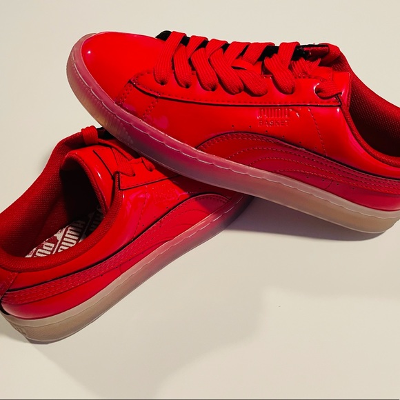 Puma | Shoes | Puma Basket Womens Classic Shiny Red Shoes Size 6 | Poshmark